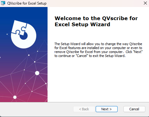 QVscribe for Excel Installation